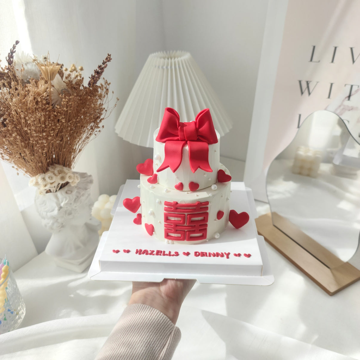 Mini 2 Tier_Happy Wedding – Ning’s Cake