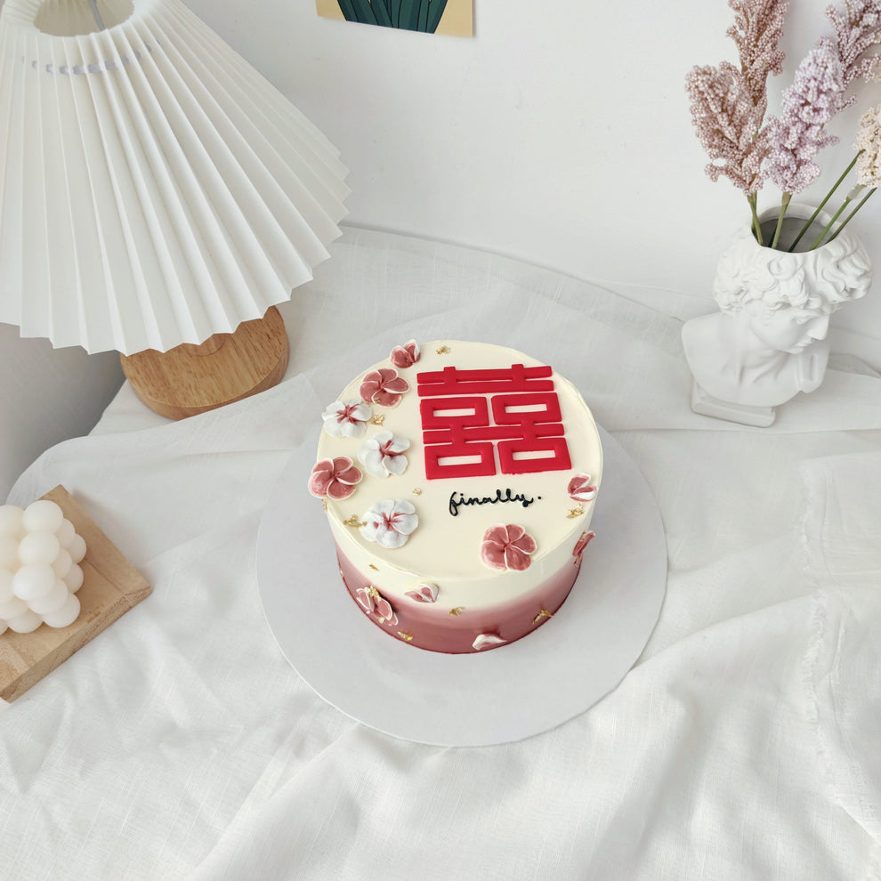 Minimalist Wedding Cake – Ning’s Cake